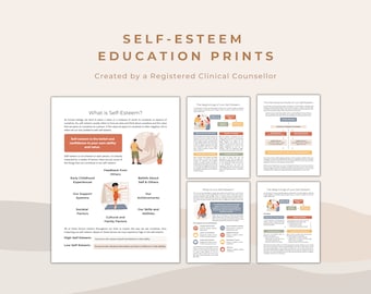 The Six Pillars of Self-esteem & Journal Prompts - Etsy UK