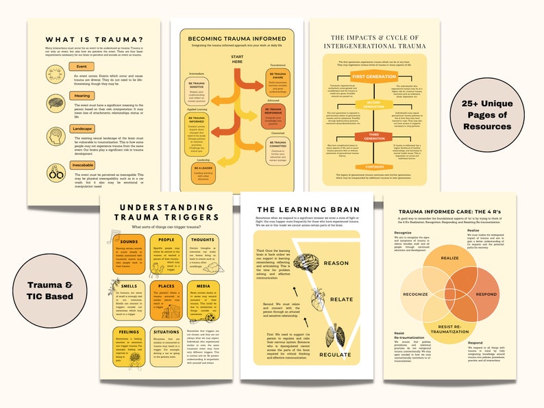 Trauma and Trauma Informed Care Educational Bundle - Etsy Canada