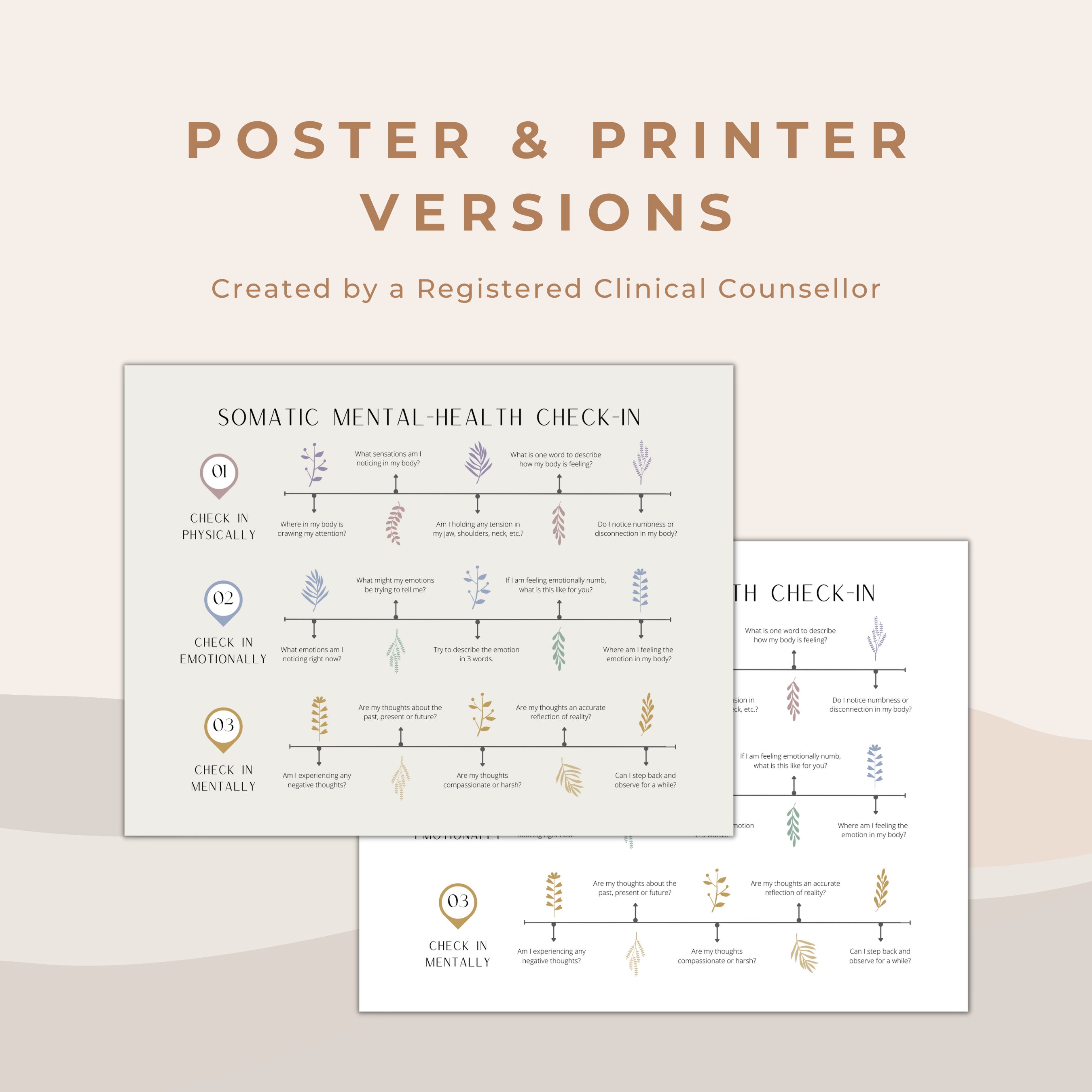 Somatic Check-in Tool: Mental Health Worksheets (PDF Download) - Etsy ...