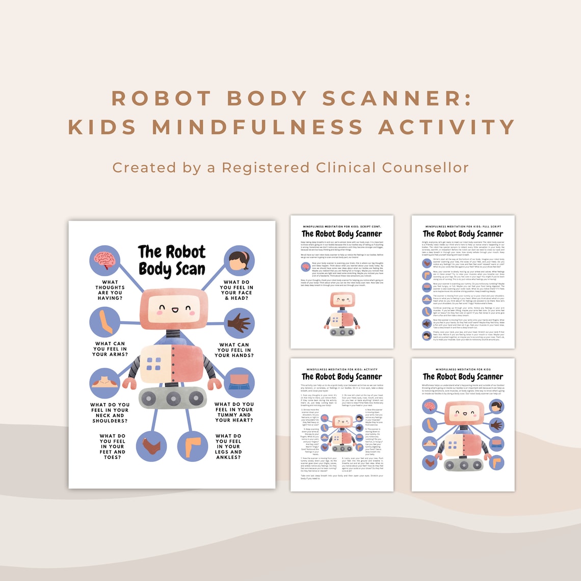 Robot Body Scan: Mindfulness Activity for Kids Teaching Emotional ...