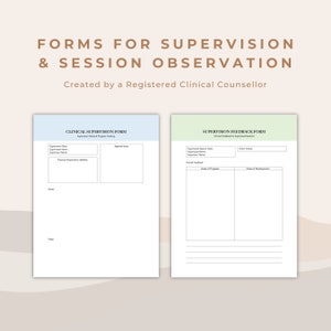 Clinical Supervision Template Bundle: Supervision Plan, Notes, Forms ...