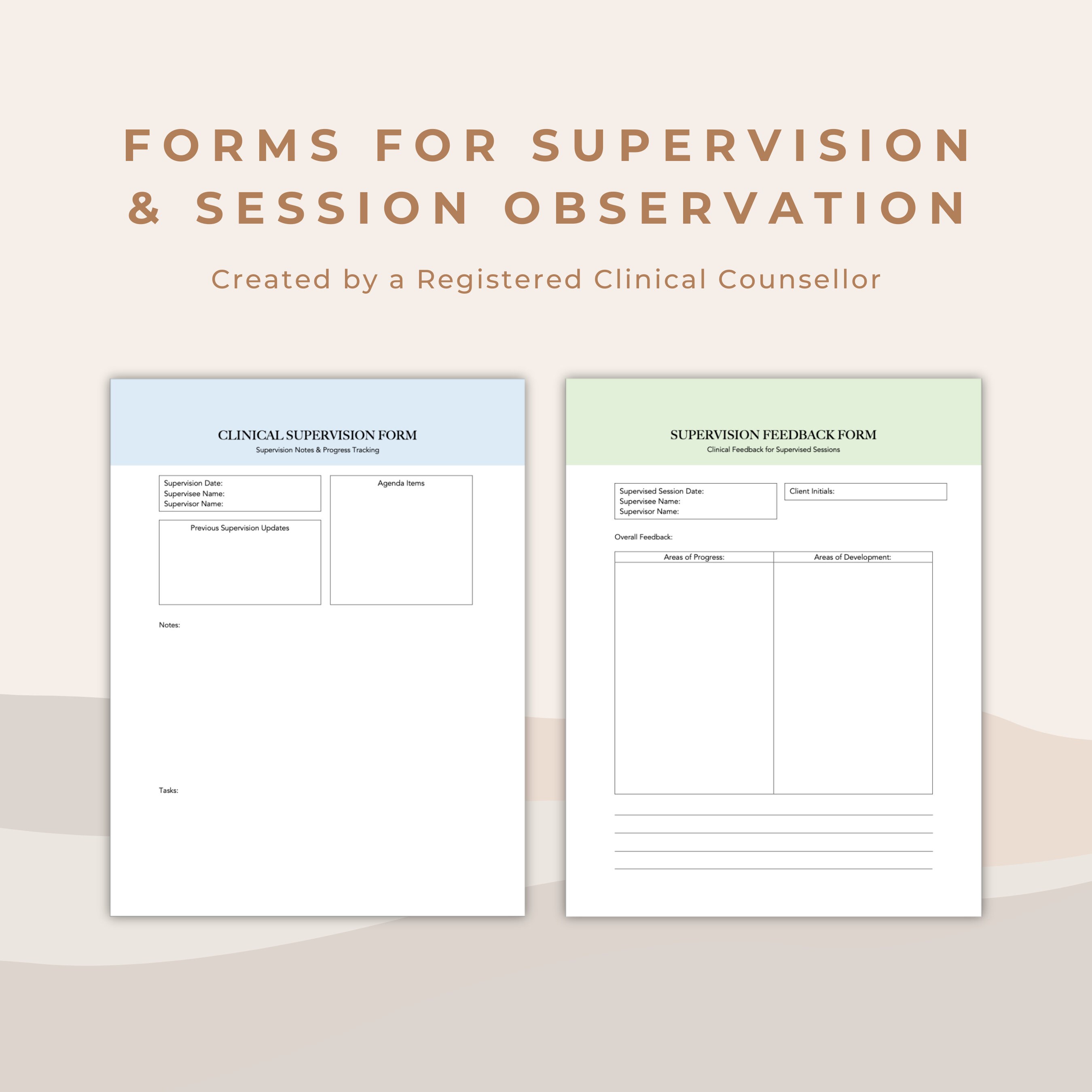 Clinical Supervision Template Bundle Supervision Plan Notes Forms Clinical Supervision Template Bundle Supervision Plan Notes Forms