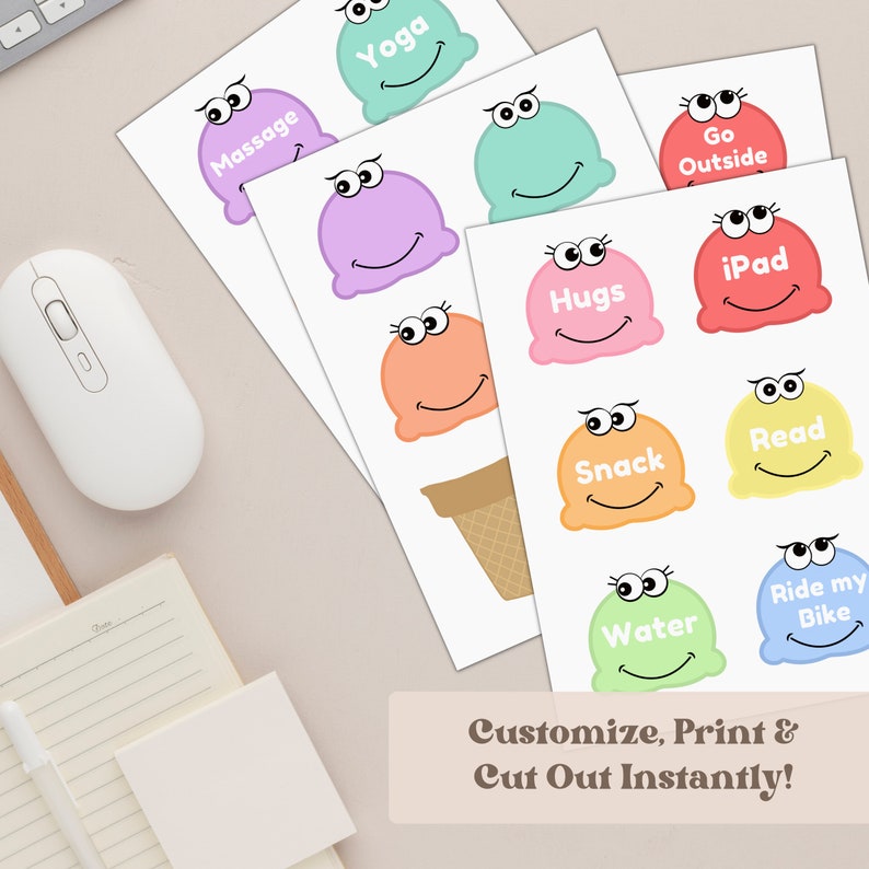 Coping Ice Cream Cones for Kids | Emotional Regulation and Calm Corner ...