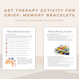 Memory Bracelet Art Therapy Prompt for Grieving Loved Ones | Grief ...