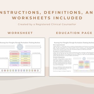 The Realistic Thought Machine Worksheet: Cognitive Behavioural Therapy ...