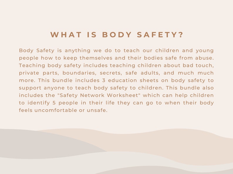 Body Safety Rules Posters: Kids Education & Parenting Tools (PDF) - Etsy