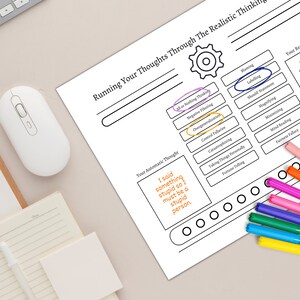 The Realistic Thought Machine Worksheet: Cognitive Behavioural Therapy ...