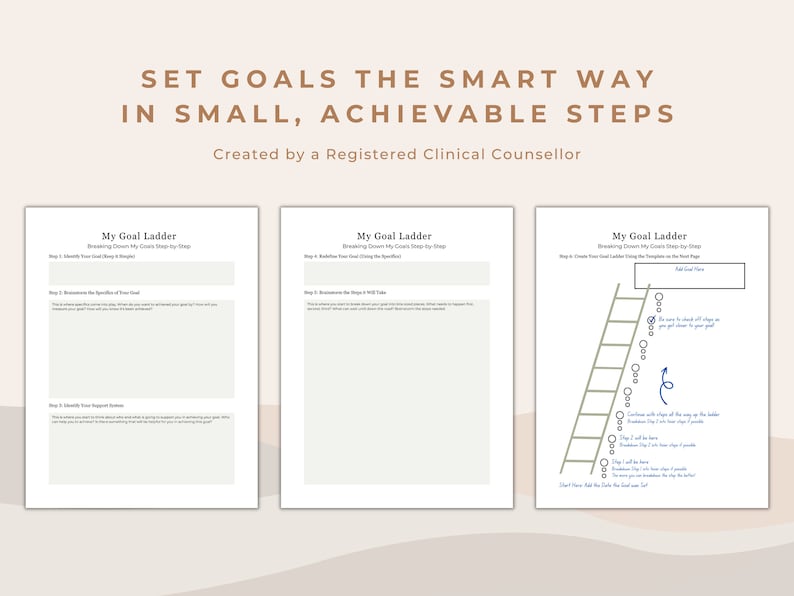 Goal Ladder Worksheet: Therapeutic Goal-setting (PDF) - Etsy