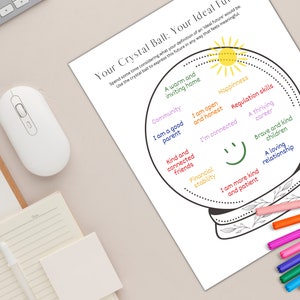 Crystal Ball Worksheets: Mental Health Activity (PDF Download) - Etsy