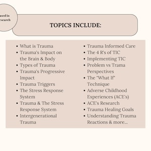 Trauma and Trauma Informed Care Educational Bundle - Etsy Canada