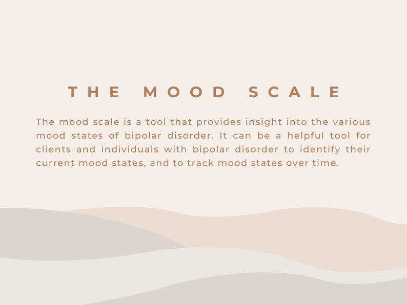 Mood Scale for Bipolar Disorder Mania to Depression Scale - Etsy