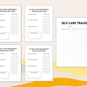 Domains of Self-care Education Pack and Self-care Workbook Bundle ...