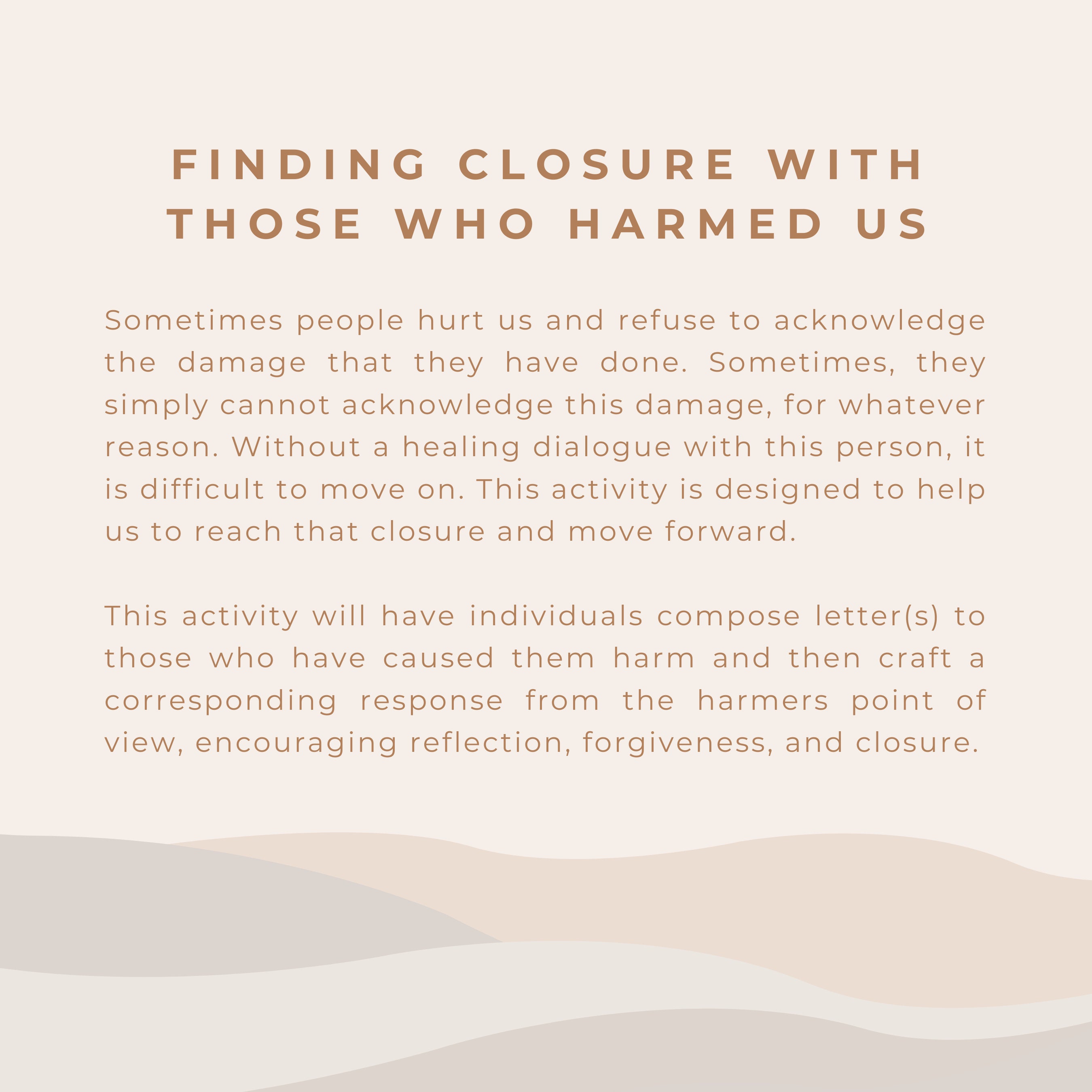 Forgiveness Letters for Healing Past Harm and Trauma Counseling ...