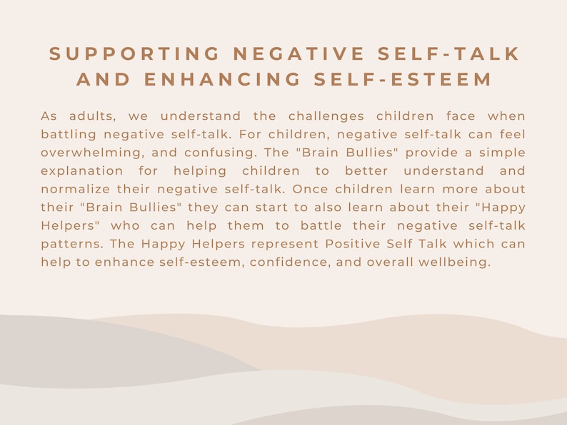 Brain Bullies & Happy Helpers: Kids Mental Health (PDF) - Etsy