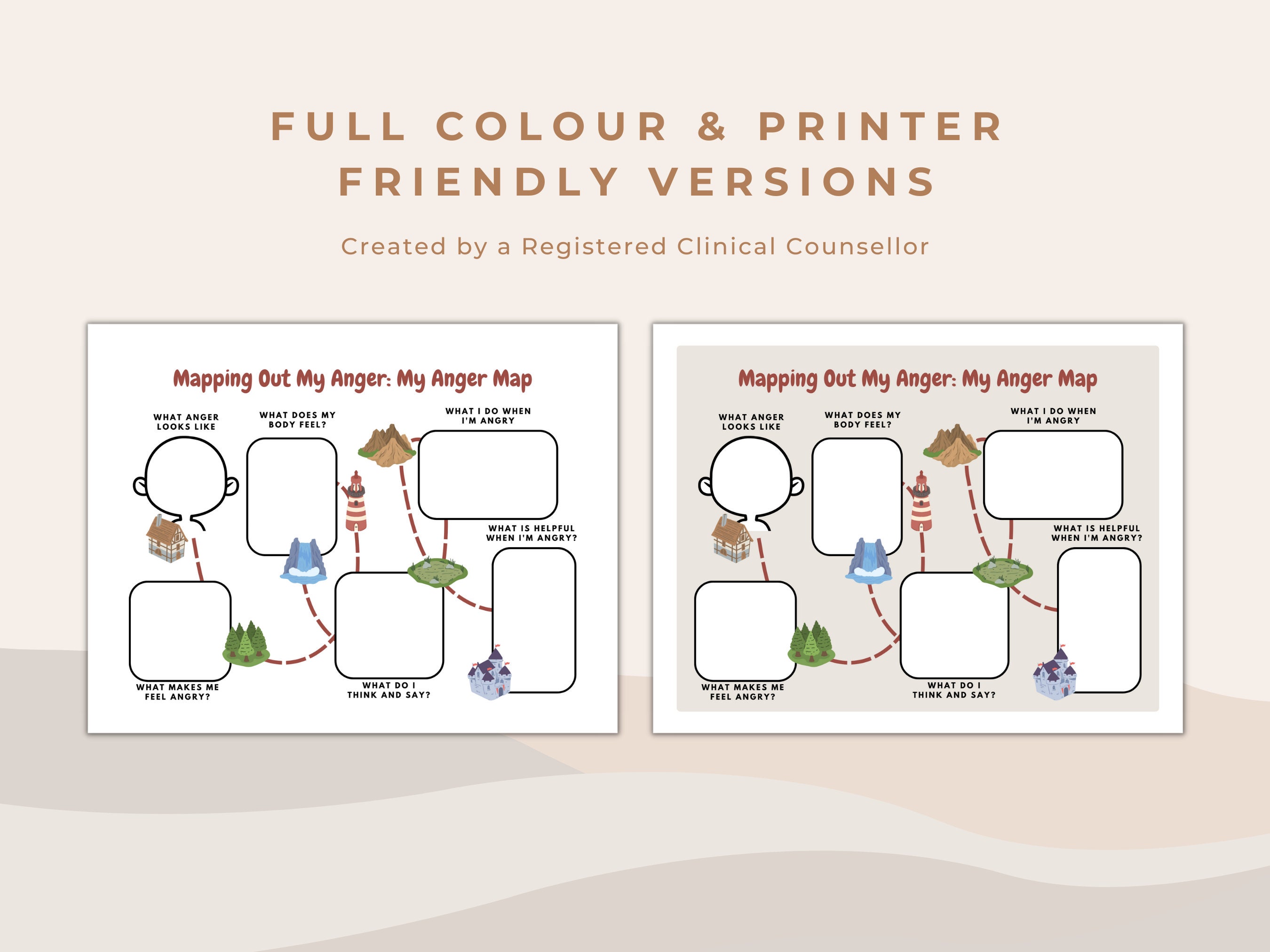 Emotions Maps: Mental Health Counseling Tools (PDF) - Etsy