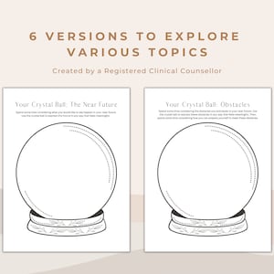 Crystal Ball Worksheets: Mental Health Activity (PDF Download) - Etsy
