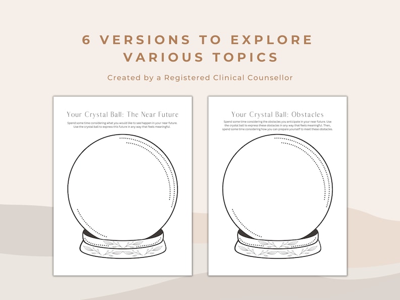 Crystal Ball Worksheets: Mental Health Activity (PDF Download) - Etsy