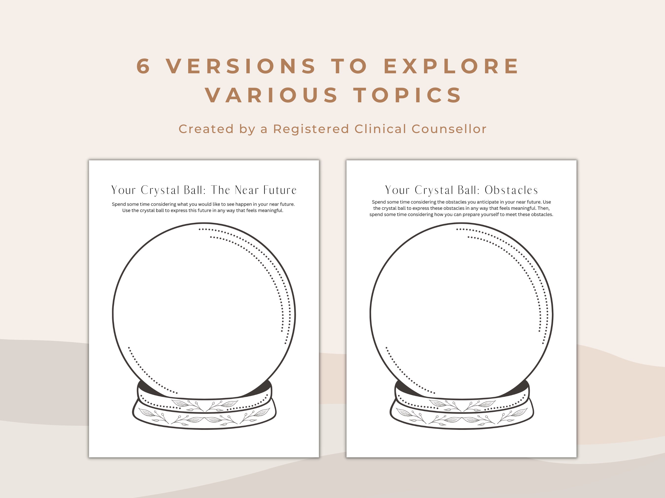 Crystal Ball Worksheets: Mental Health Activity (PDF Download) - Etsy