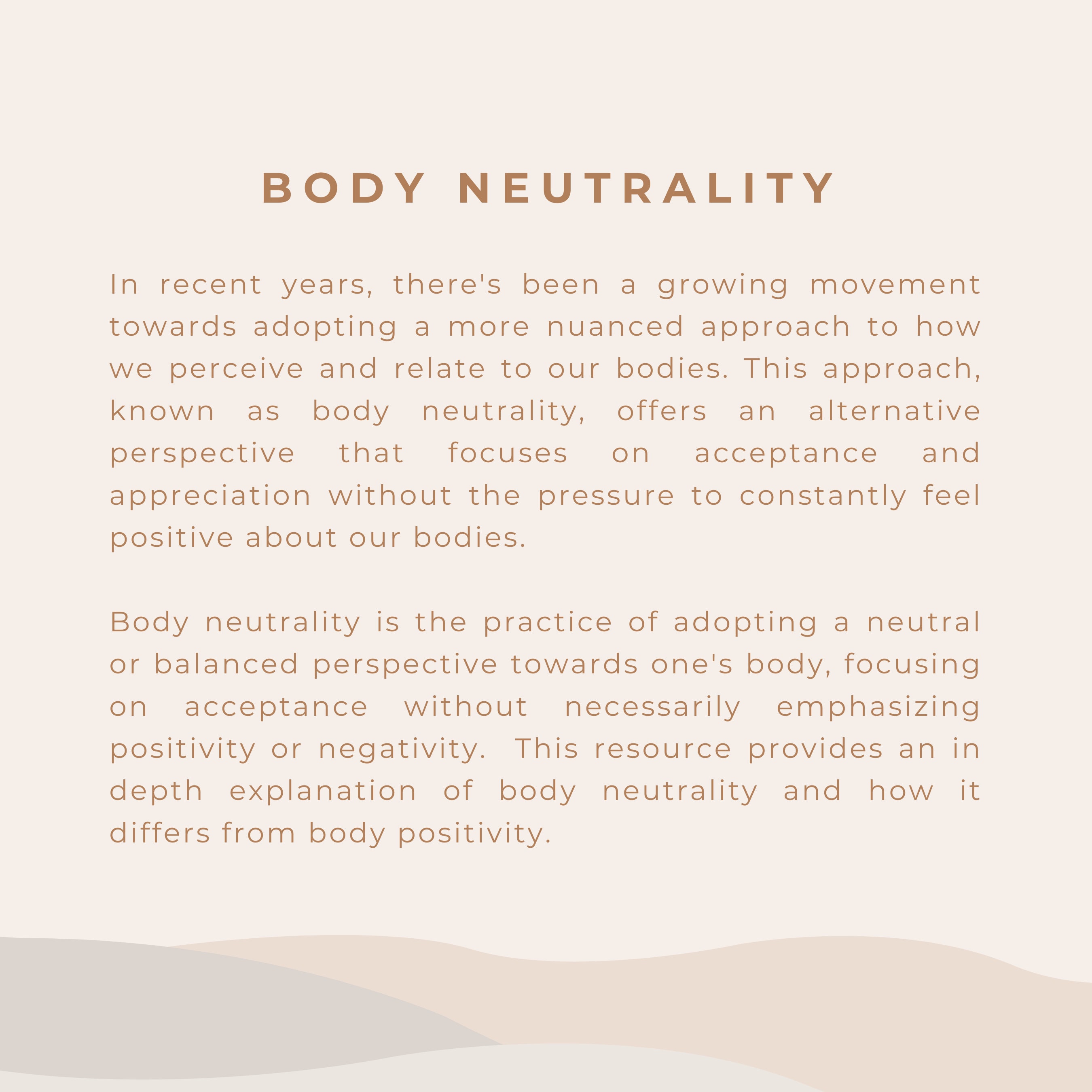 Body Neutrality Education Tool Printable Resource for Building Self ...