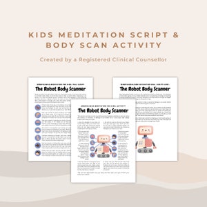 Robot Body Scan: Kids Mindfulness Activity (PDF) - Etsy