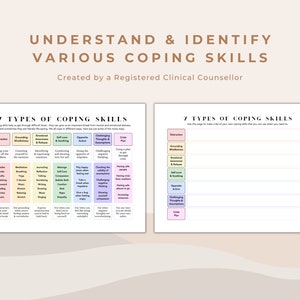 Coping Skills Handout: 7 Types Education & Worksheet (PDF) - Etsy