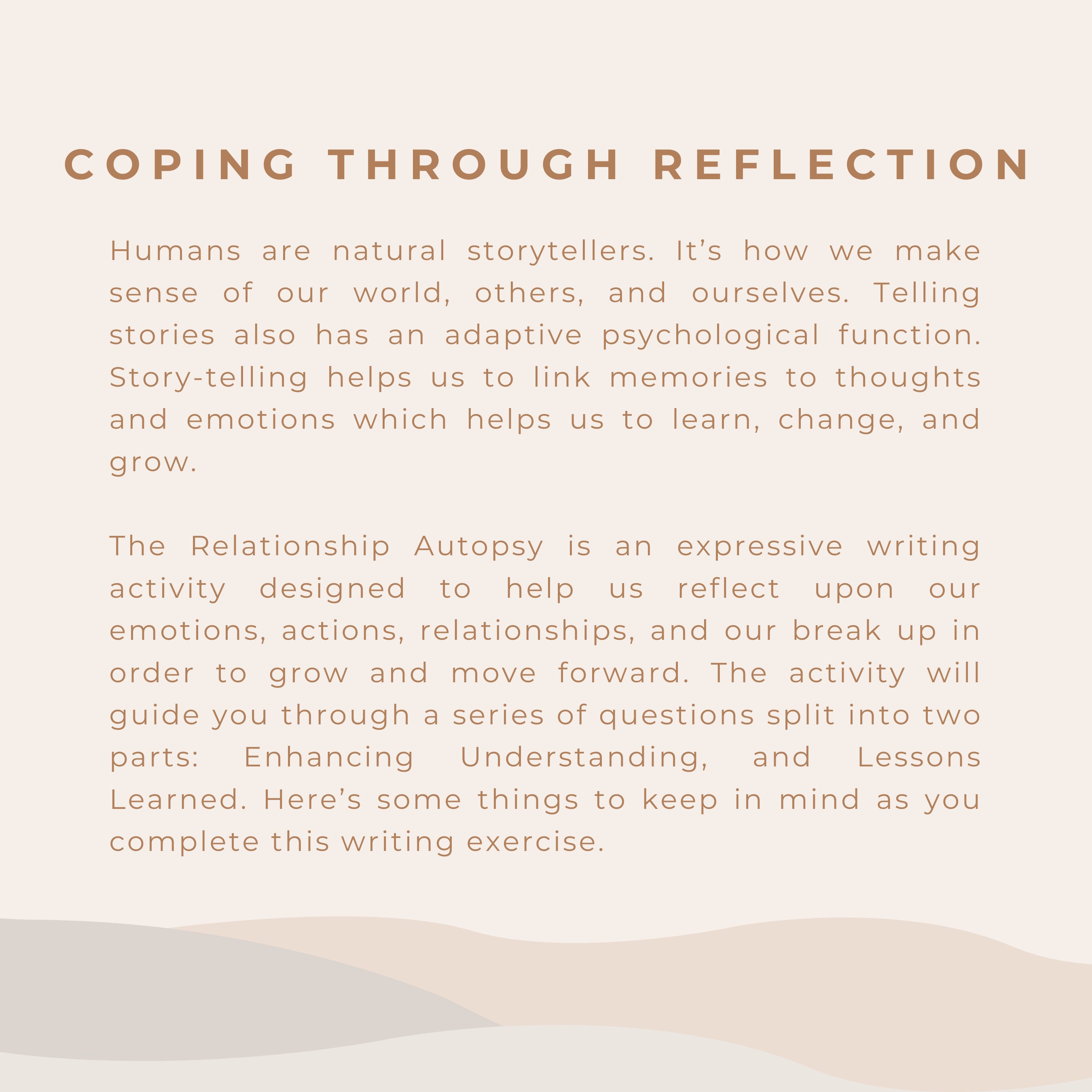 Coping Through a Breakup Workbook: the Relationship Autopsy Narrative ...