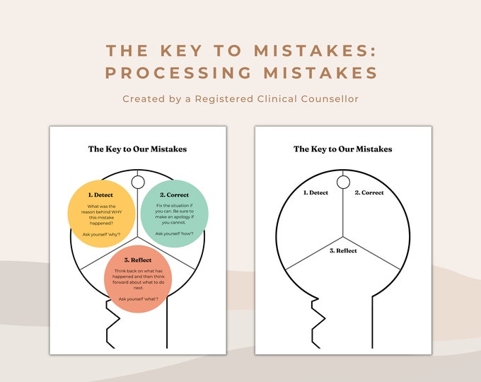 The Key to Mistakes Worksheet for Understanding and Processing When We ...