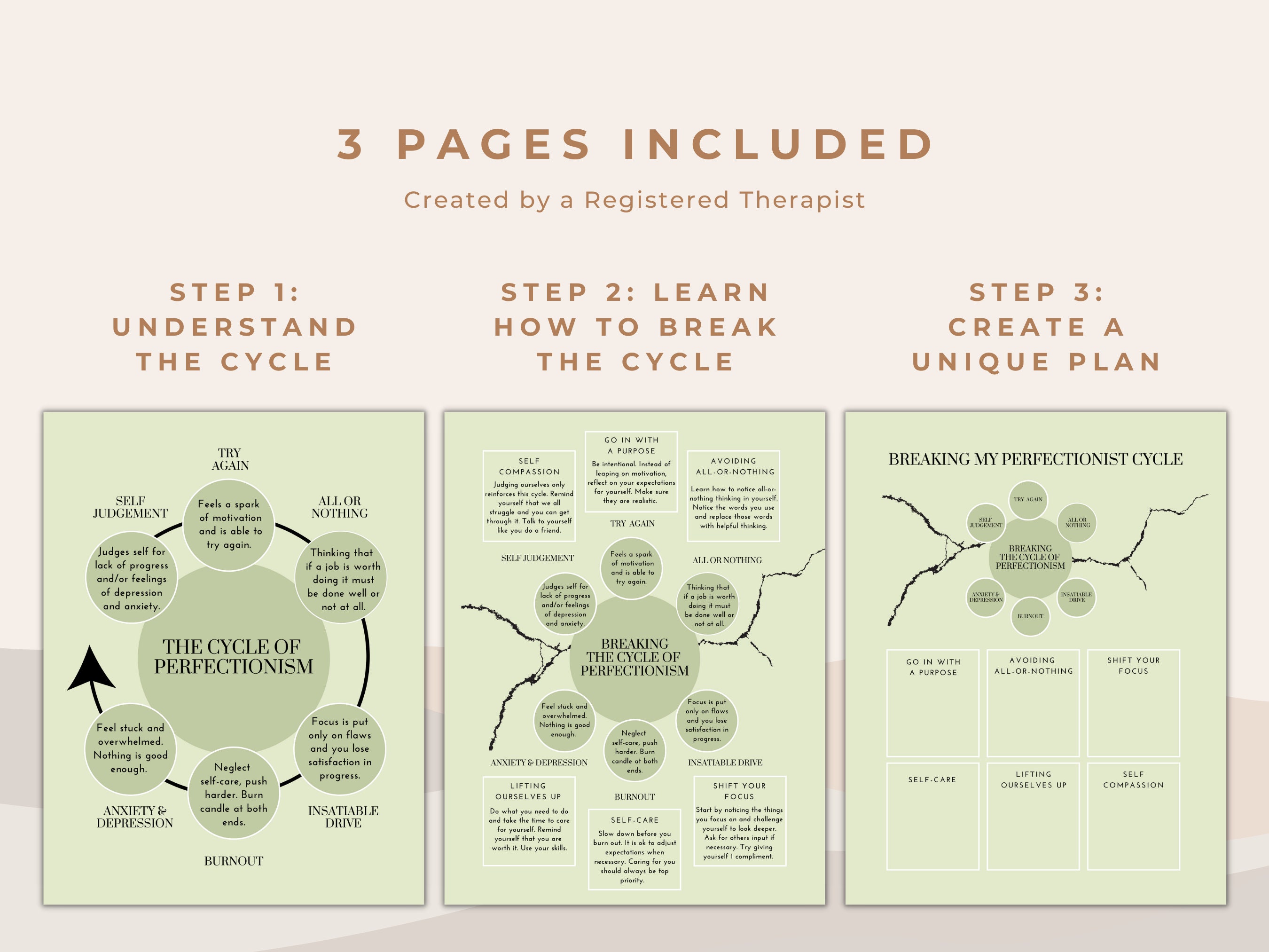 The Cycle of Perfectionism Psychoeducation and Mental Health Tool and ...