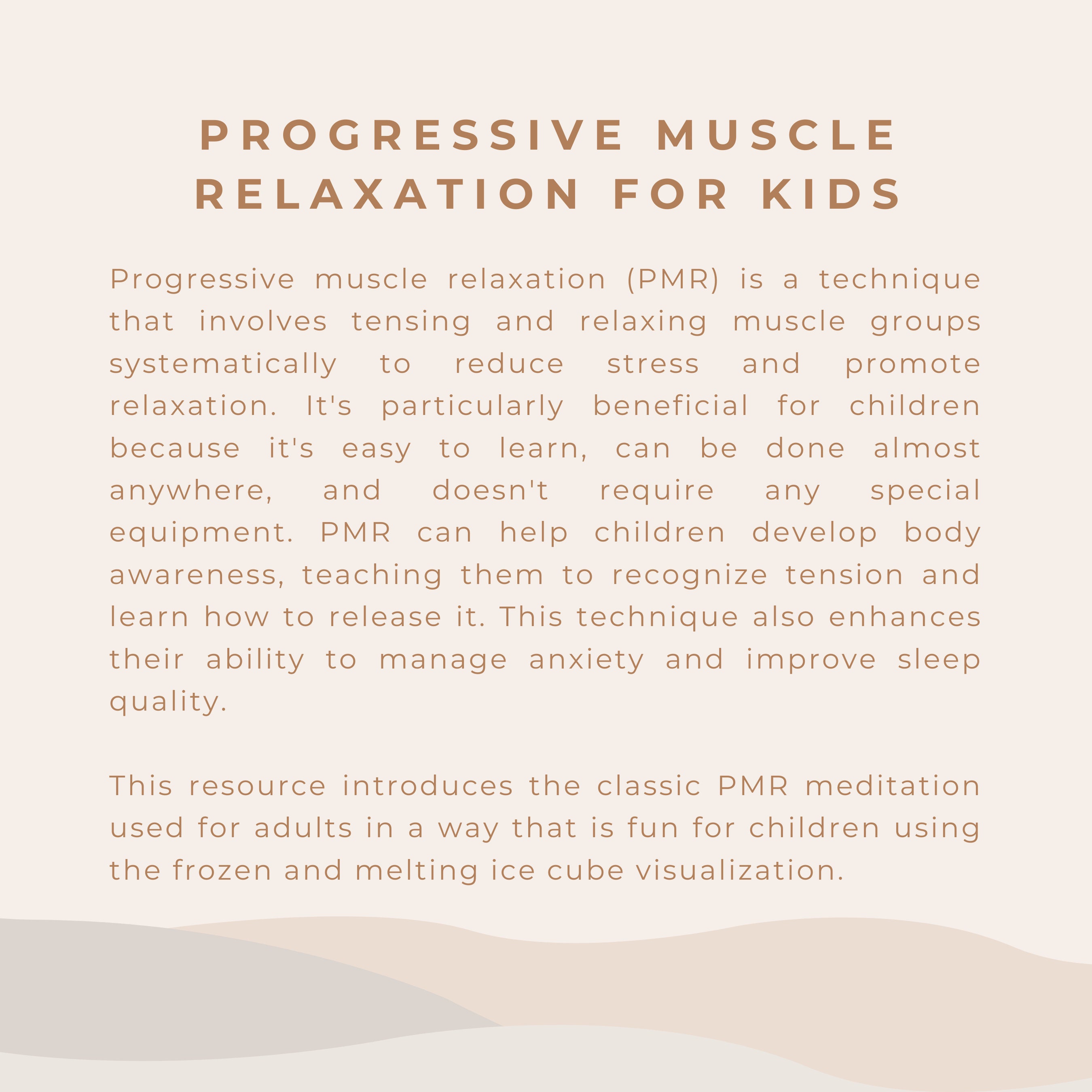 Progressive Muscle Relaxation for Kids: Ice Cube Mindfulness (PDF) - Etsy