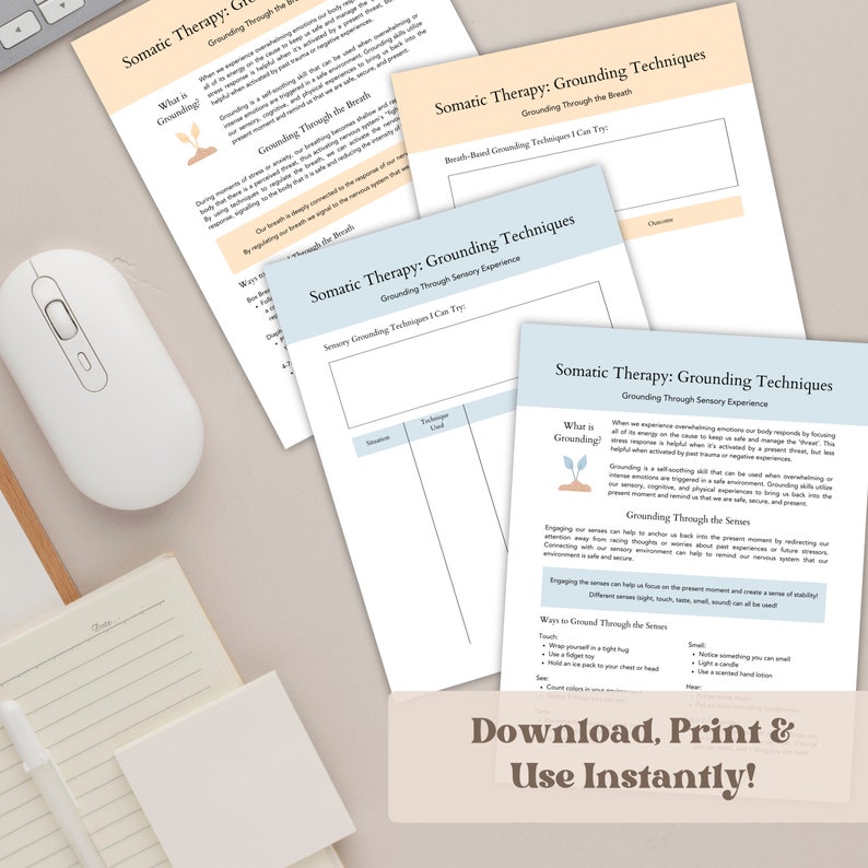 Grounding Techniques for Somatic-based Therapy Psychoeducation and ...