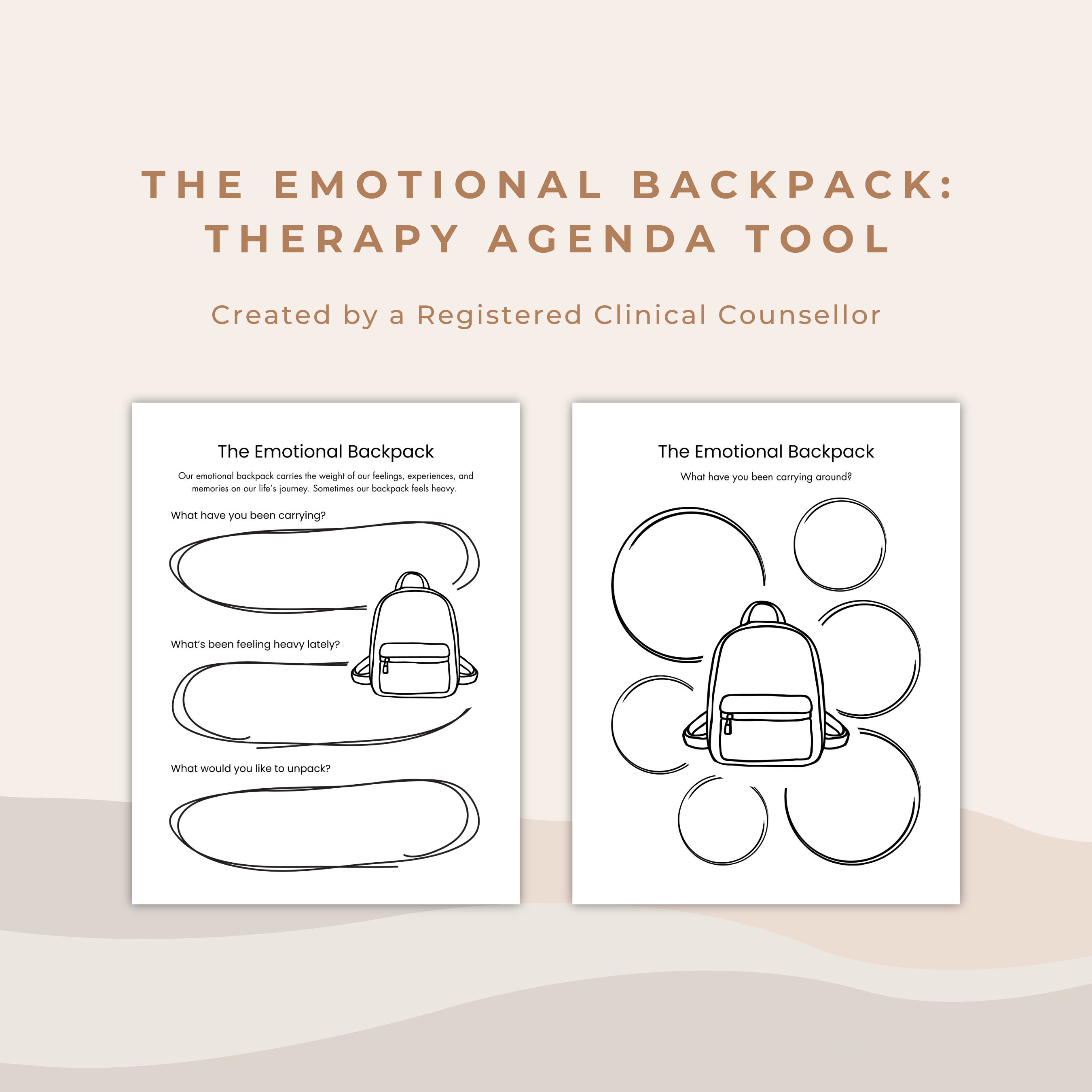 Emotional Backpack Therapy Tool: Identify Feelings (PDF) - Etsy