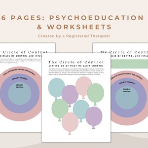 Circle of Control Worksheets: Anxiety & Mental Health Tool (PDF) - Etsy