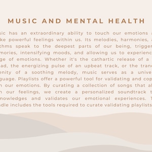 Music Therapy Playlist Activity: Coping With Emotions (PDF) - Etsy