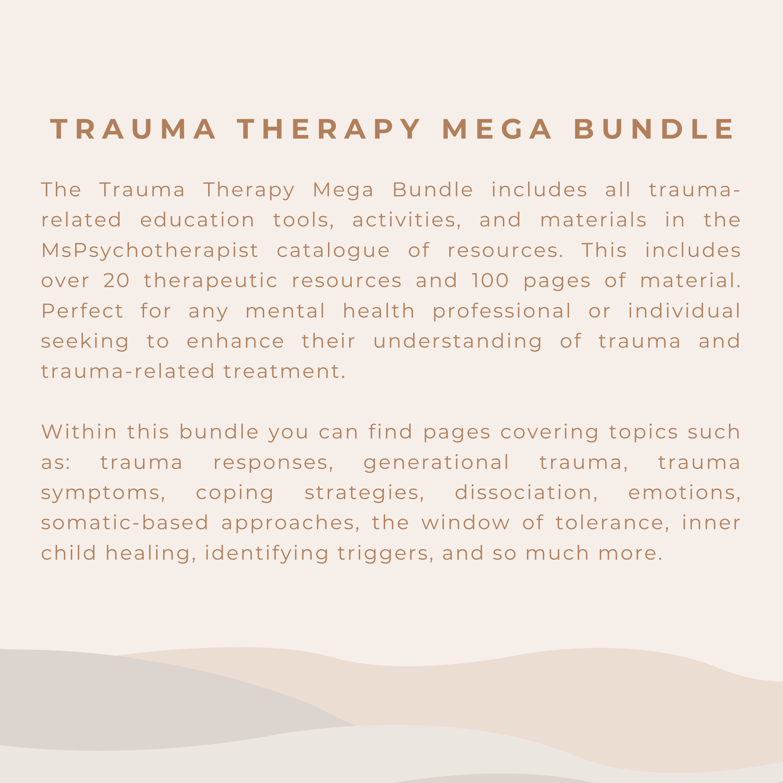 Trauma Therapy Mega Bundle: Psychoeducation, Exercises, and Activities ...