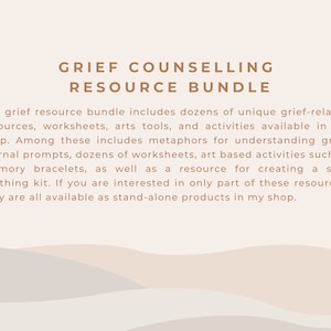 Grief Resource Bundle Pack of Grief Counselling Worksheets, Tools ...