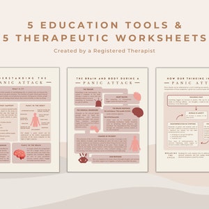 Panic Disorder Education and Worksheet Bundle Anxiety Trackers ...