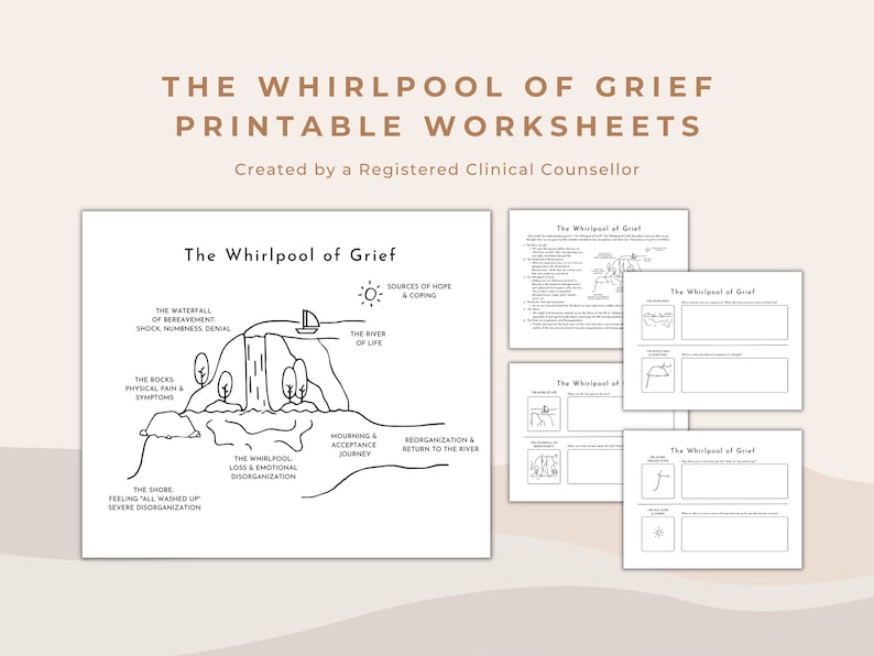 The Whirlpool of Grief Printable Digital Worksheets for Grief ...
