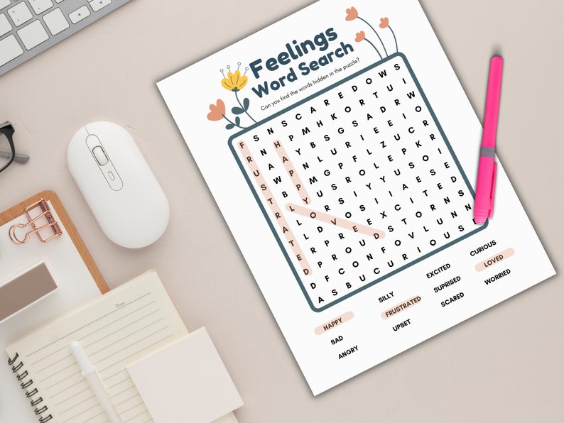 Mental Health Emotions Wordsearches for Children Teaching Coping Skills ...