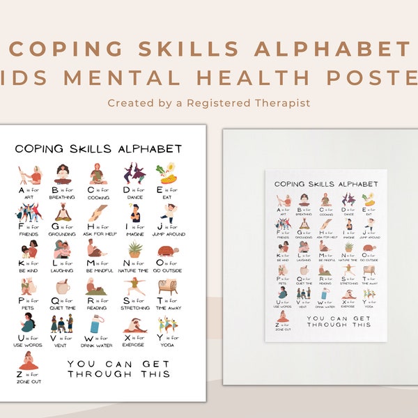 Coping Skills Alphabet Poster - Etsy
