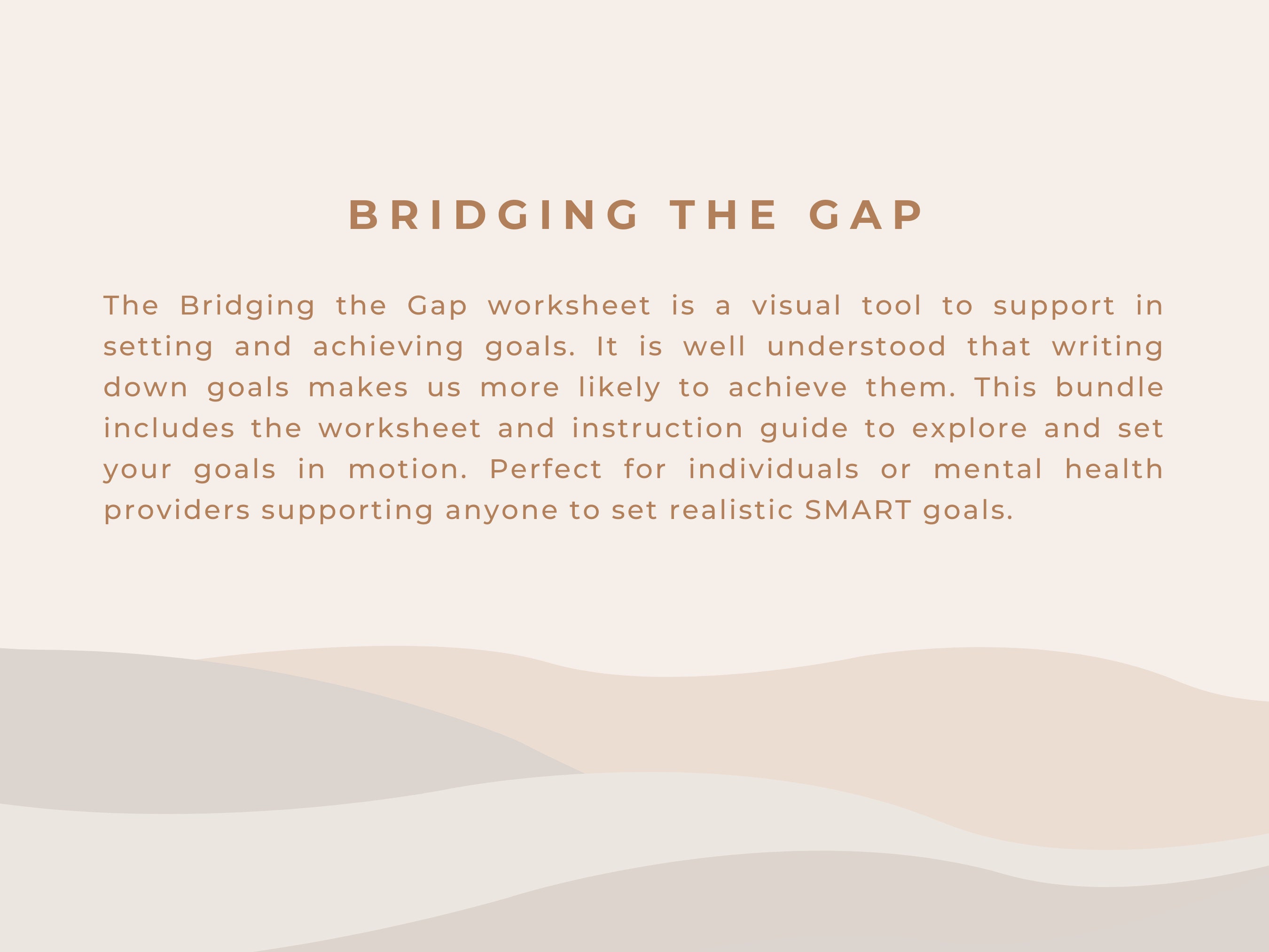 Goal Setting Tool: Bridging the Gap for Setting SMART Goals - Etsy