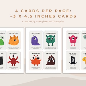 Thought Monsters Thinking Trap Cards for Kids and Children | Children's ...