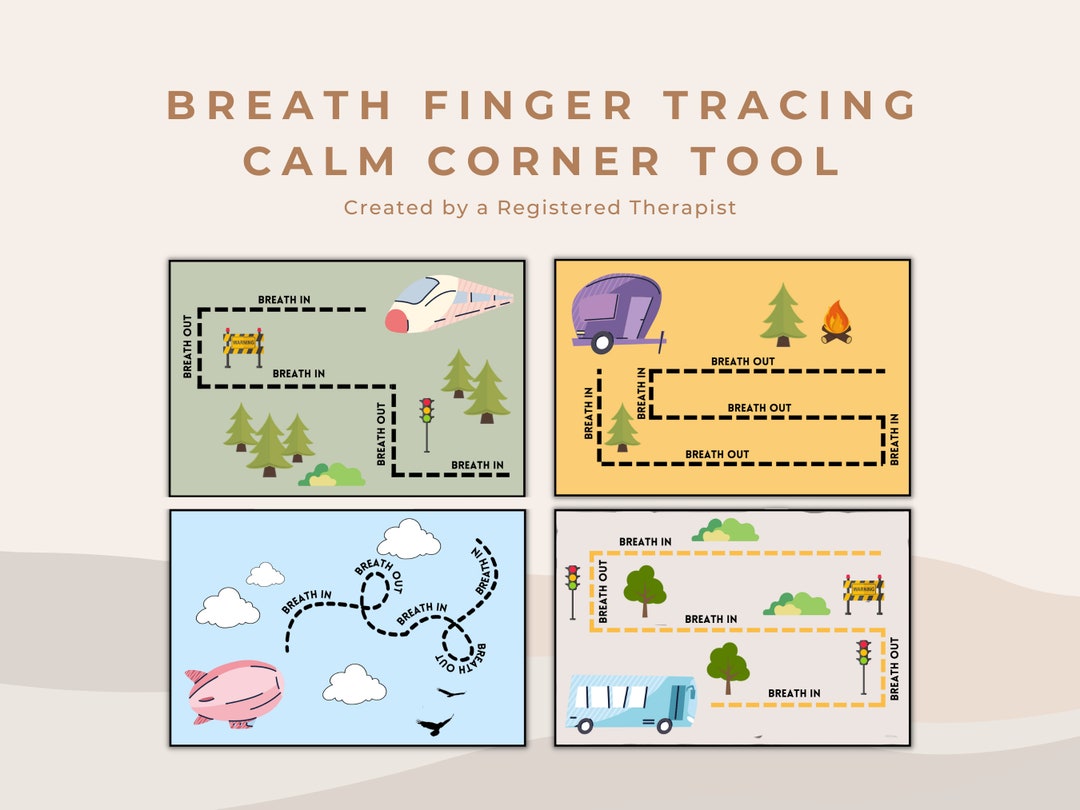Guided Breathing Tracing Emotional Regulation Activity for Kids ...