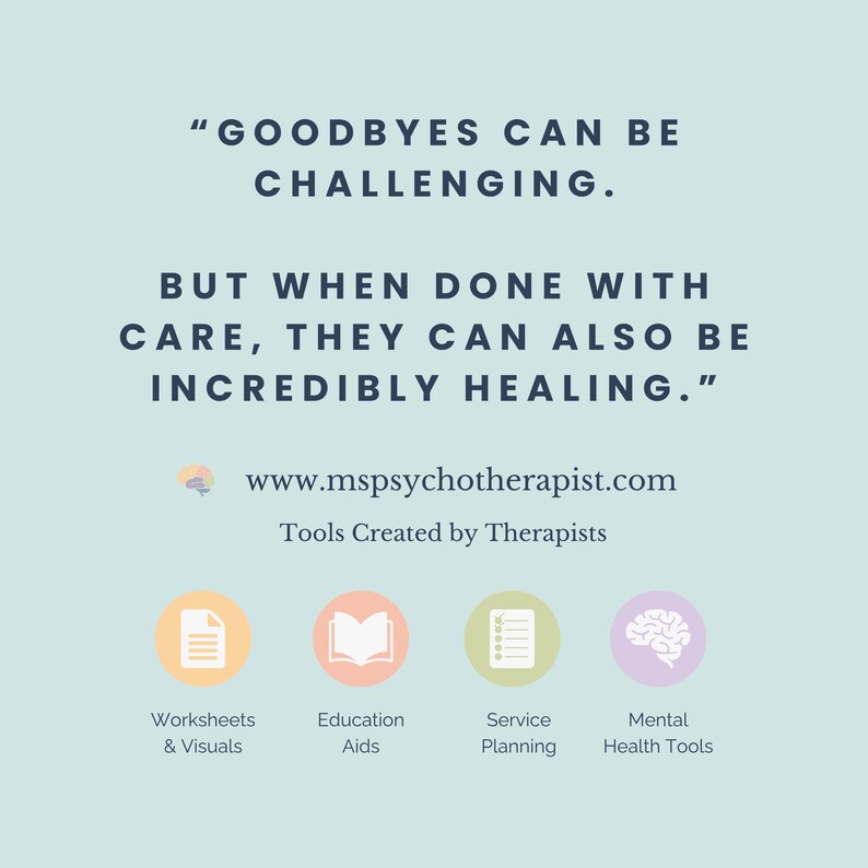 Therapy Termination Card: Printable Goodbye Card for Therapist (digital ...