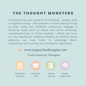 Thought Monsters Thinking Trap Cards for Kids and Children | Children's ...