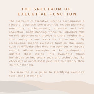 The Spectrum of Executive Functioning: Tool for Neurodivergent ...