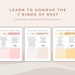 7 Types of Rest Self-care Workbook: Mental Health (PDF) - Etsy