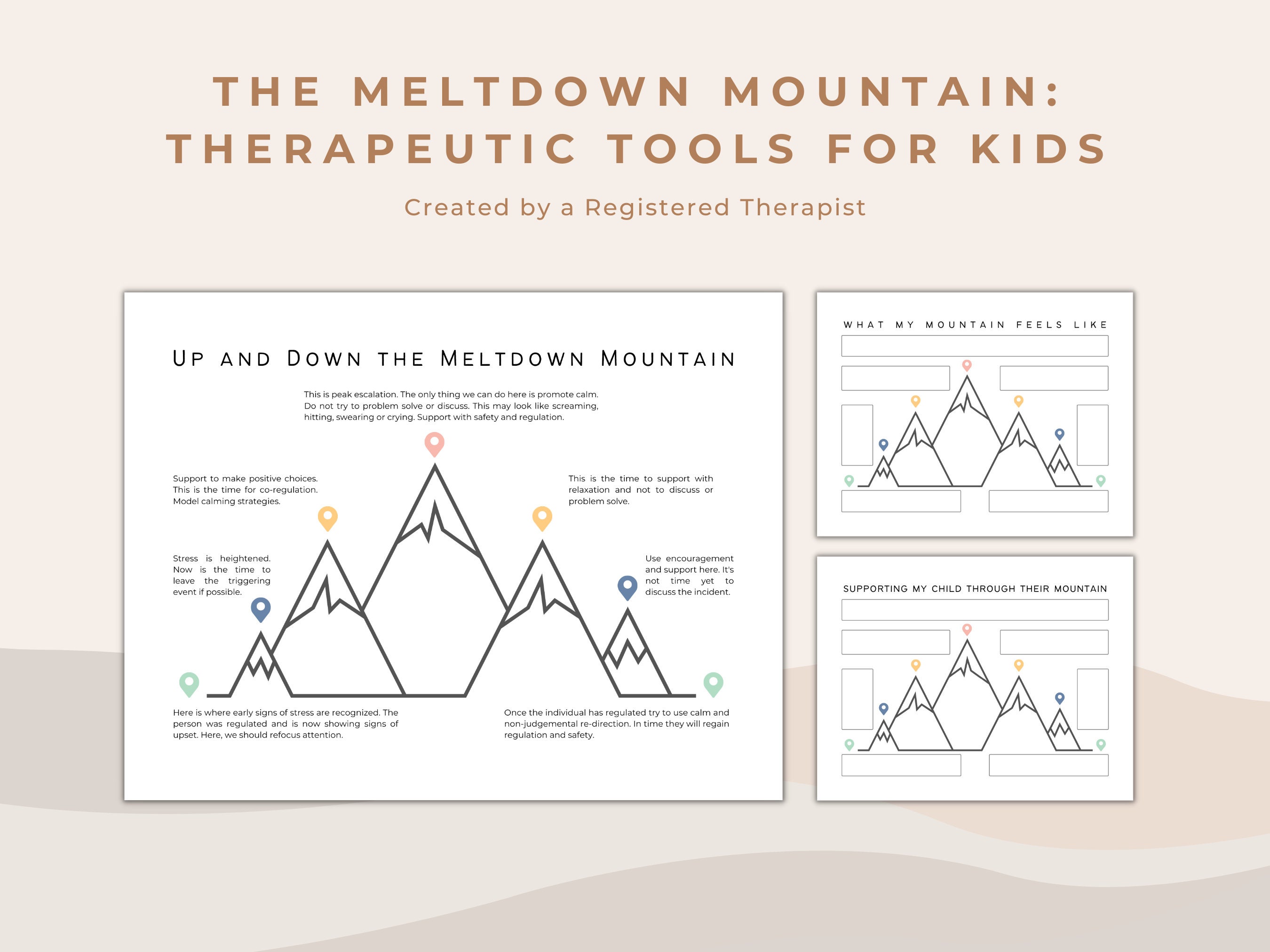 Meltdown Mountain Emotional Regulation Tool: Coping Skills for Kids ...