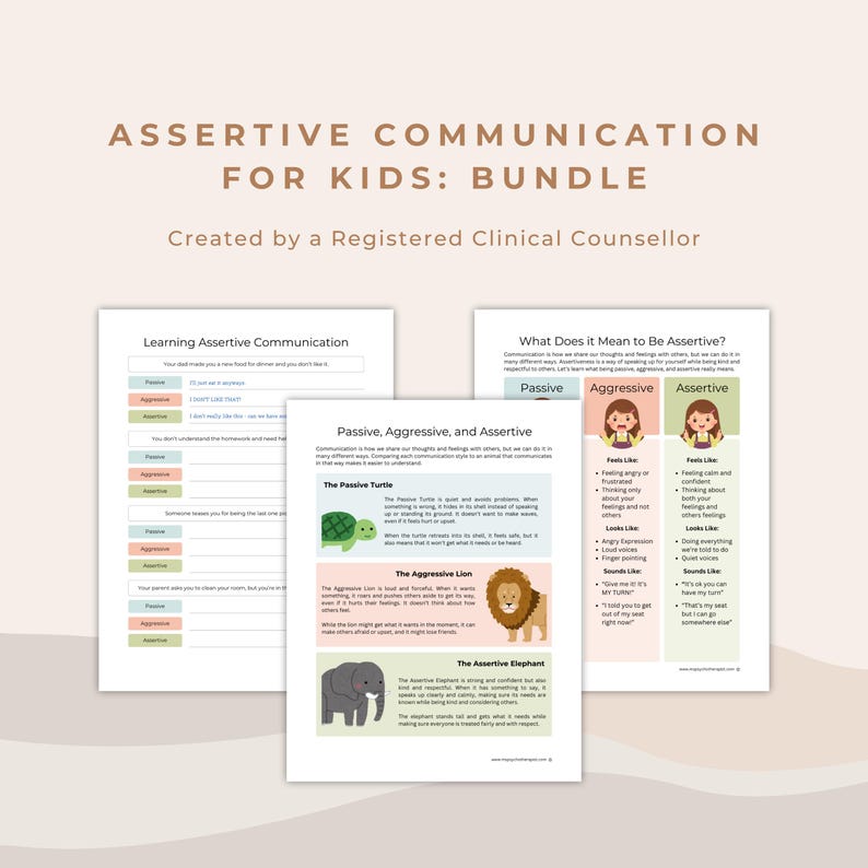 Assertive Communication for Kids: Social Skills (PDF) - Etsy