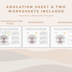 The Trauma Tree Therapeutic Psychoeducation Tool and Worksheet Activity ...