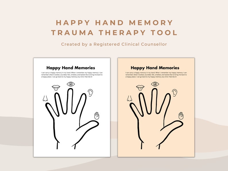 Happy Hand Memory Coping Skills Tool for Managing Overwhelming ...